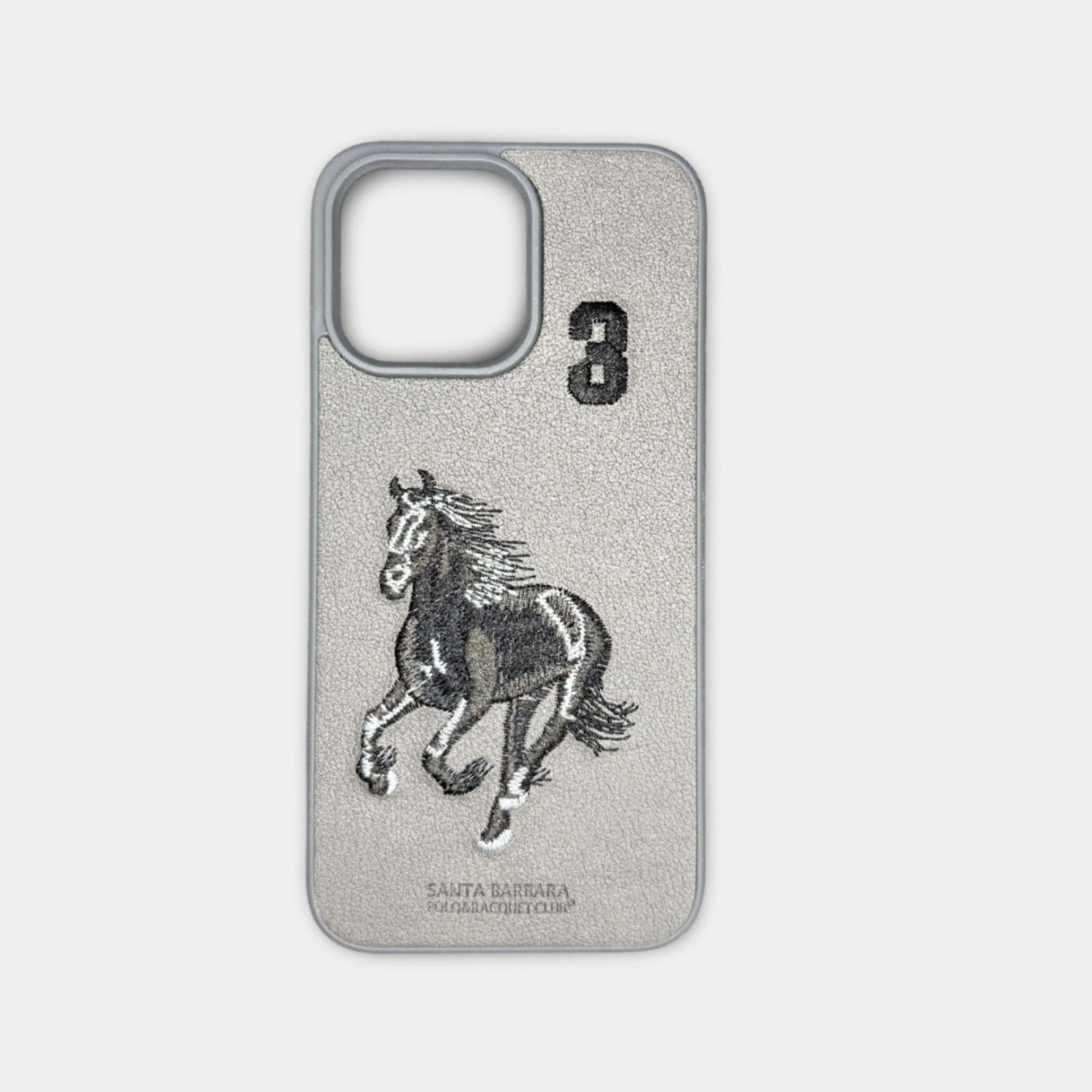 Santa Barbara Polo & Racquet Club Premium Leather iPhone Case – Grey H ...